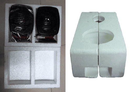 Thermocol shape molding boxes for speaker packaging